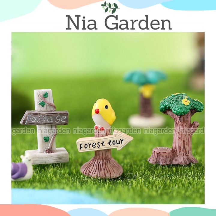 Tiểu cảnh trang trí sen đá chậu cây vườn terrarium bể cá bàn học mô ...