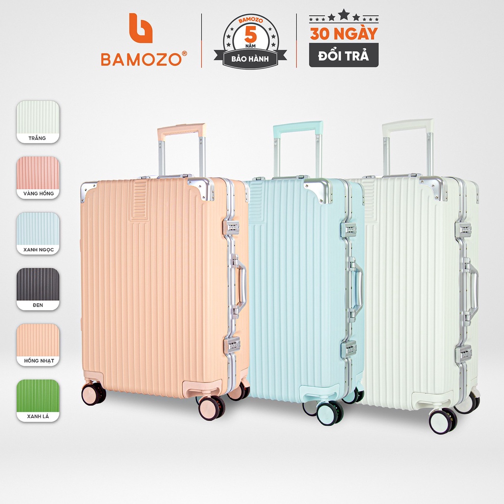 Vali du lịch Bamozo Khung Nhôm 9066, Valy Kéo Size 20/24/28 Cao Cấp Bịt ...