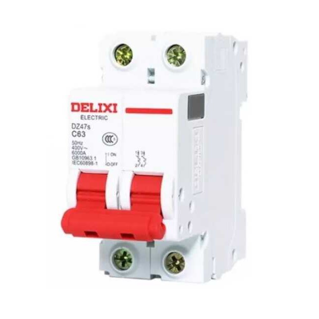 Aptomat 2 pha 63A Delixi DZ47s-C63 CHINT NXB-63 C63 | Shopee Việt Nam