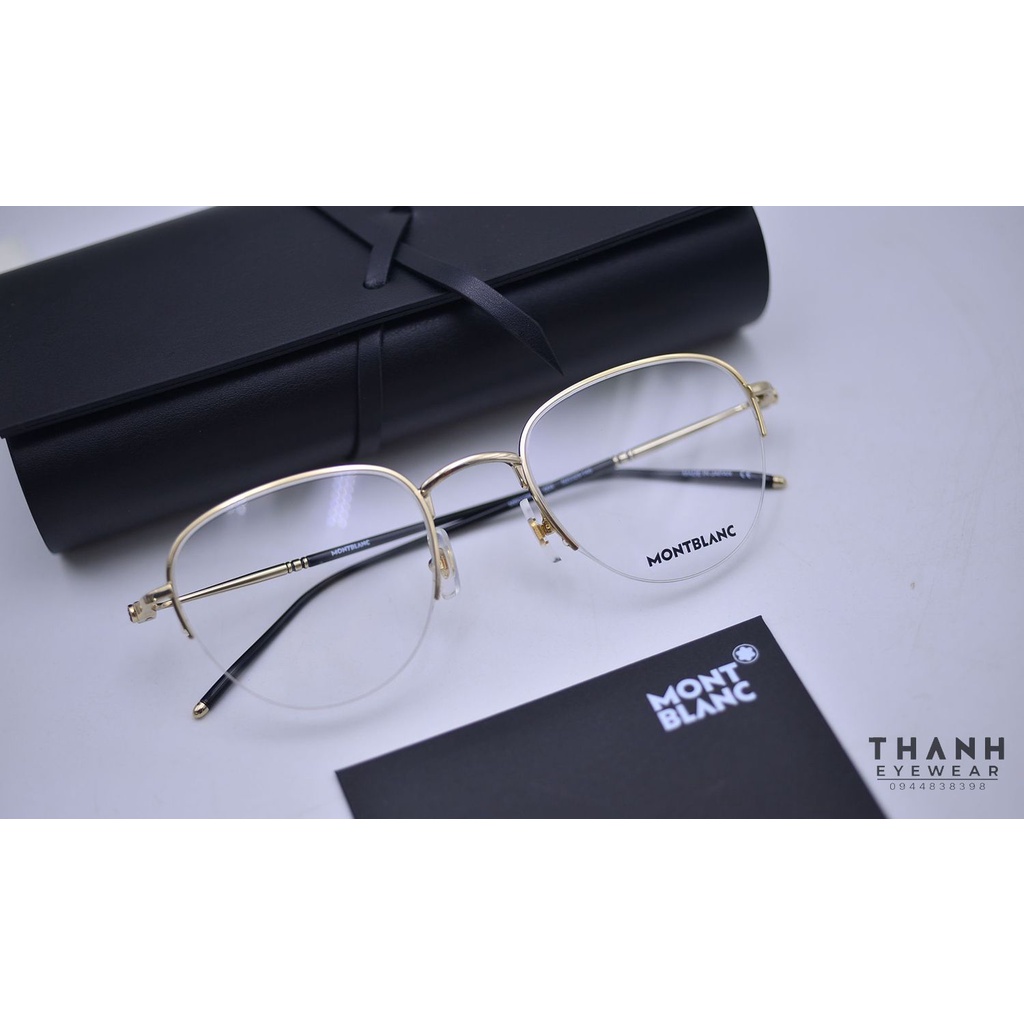 Gọng kính MontBlanc MB0129O 004 Gold Metal | Shopee Việt Nam