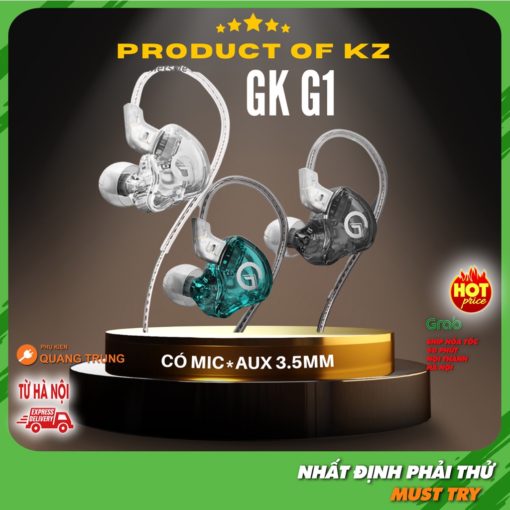 Tai nghe GK G1 có mic, một sản phẩm từ kz, bass mạnh, giá rẻ | Shopee Việt Nam