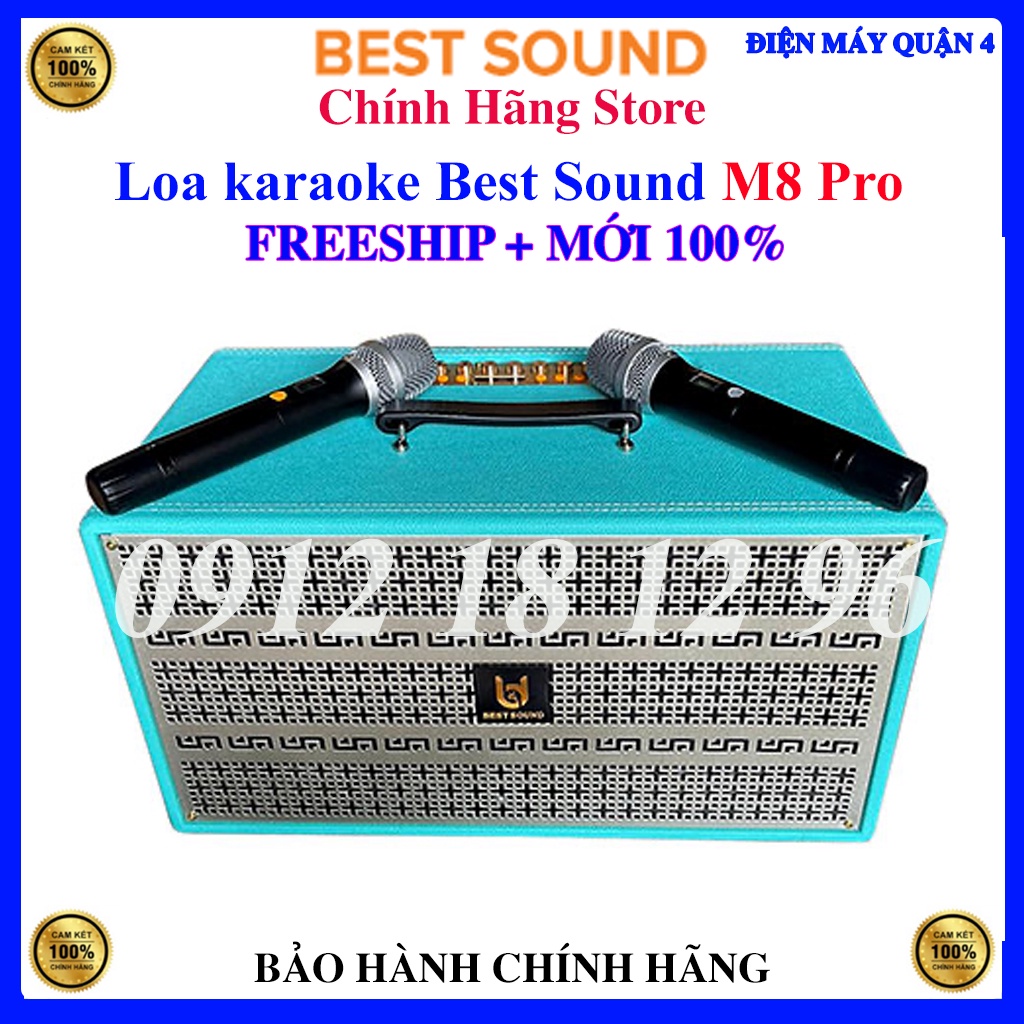 Loa karaoke Best Sound M8 Pro, kèm 2 mic không dây | Shopee Việt Nam
