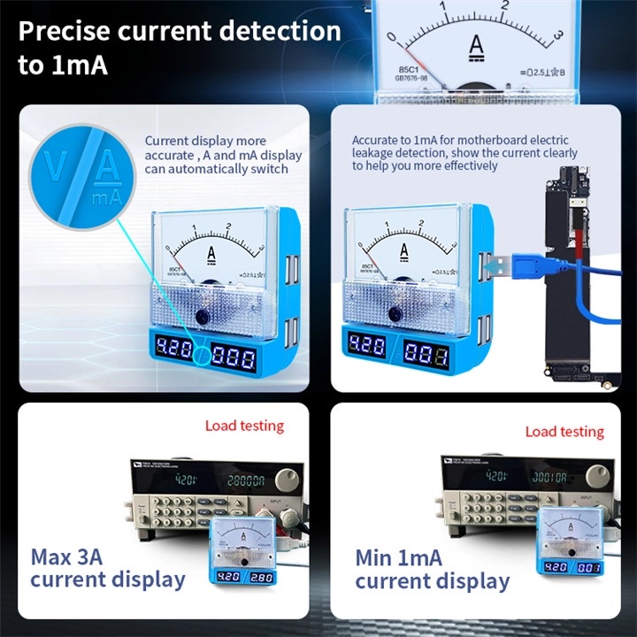 Máy cấp nguồn thông minh JC Aixun Epower-Ep01 hỗ trợ điện áp 0-12V/ 3A ...