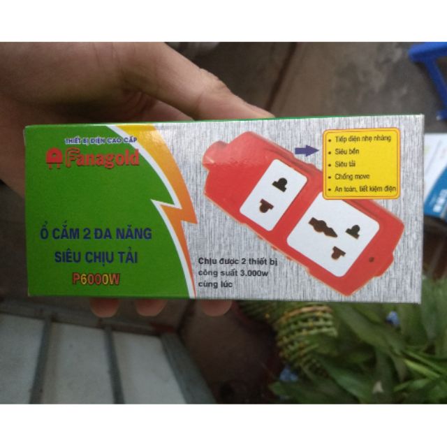 Ổ cắm 2 đa năng siêu chịu tải Fanagold | Shopee Việt Nam