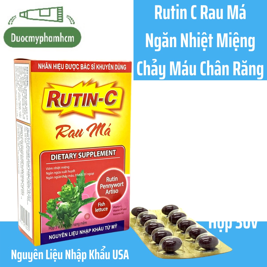 Rutin C Rau Má ( New) cải thiện chảy máu chân răng, nhiệt miệng, dãn ...