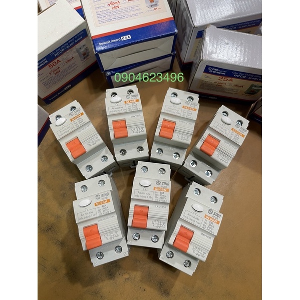 Aptomat chống giật SINO 16A 20A 25A 32A 40A | CB chống giật | Shopee Việt Nam