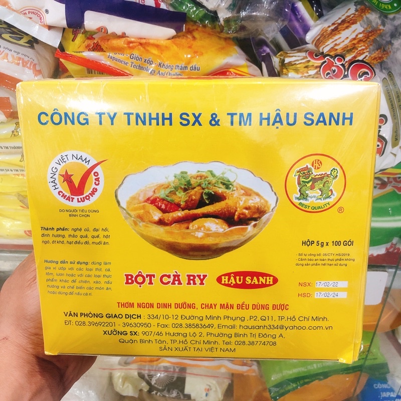 Bột Cari HẬU SANH CHÍNH HÃNG (100 gói x 5g) [BÁN SỈ] | Shopee Việt Nam