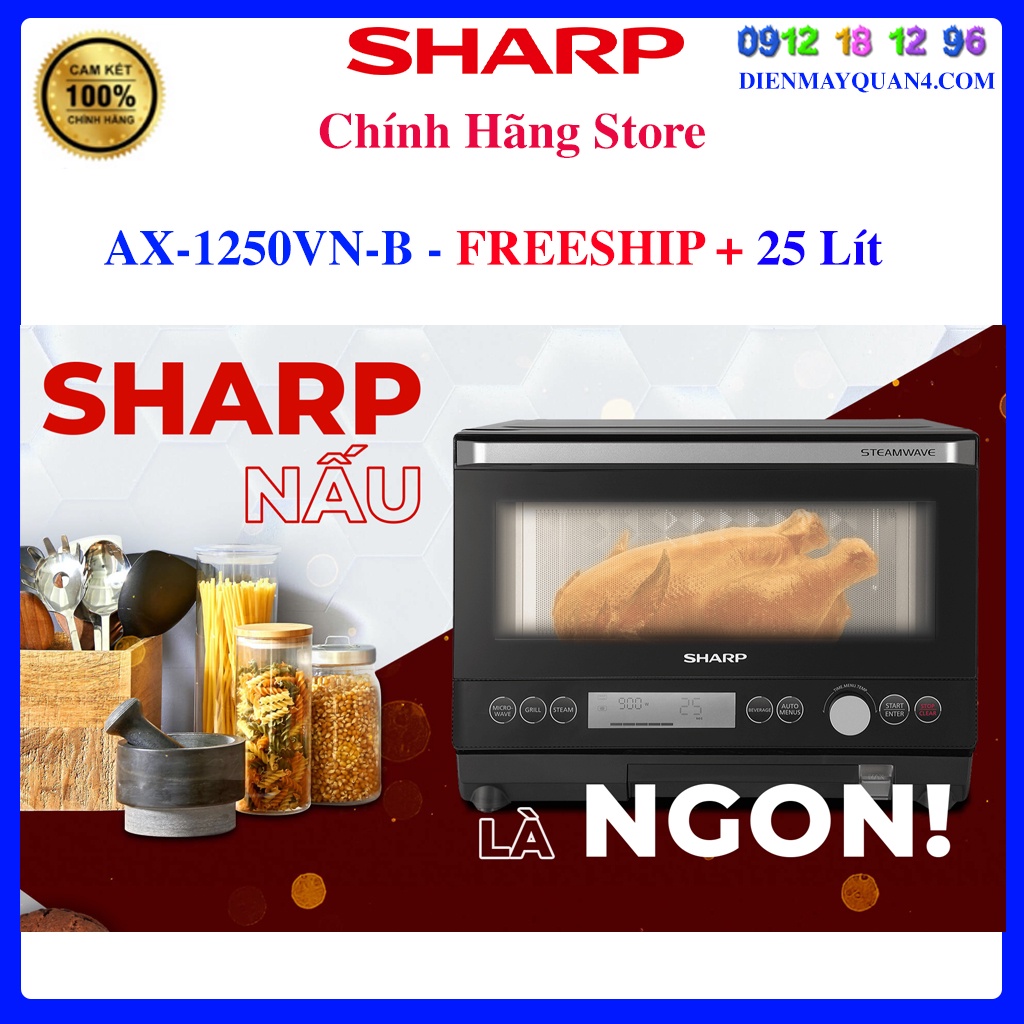 [SHARP AX-1250VN] - Lò vi sóng hơi nước Sharp AX-1250VN-B 25 Lít, Bảo ...