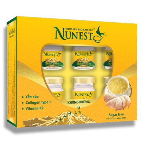 Hộp yến xào thời thượng không đường Nunest (6 lọ x 70ml) | Shopee Việt Nam