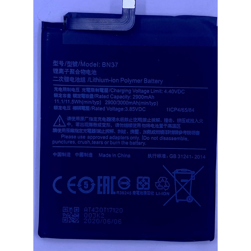 Pin Xiaomi Redmi 6a, BN37, 2900/3000mAh Zin New Bảo Hành 3 Tháng 1 Đổi ...