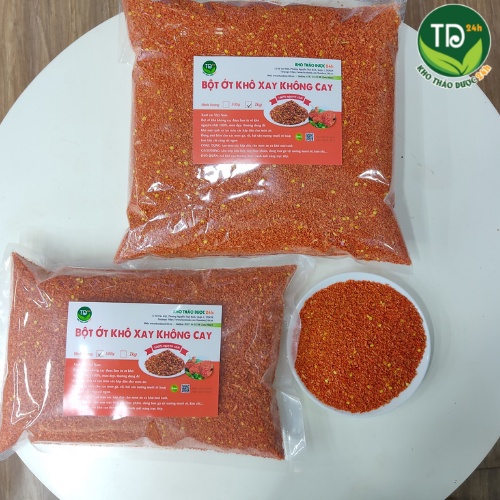 Ớt bột không cay, không mặn, khô xay, dùng làm gà nướng muối ớt, kim ...