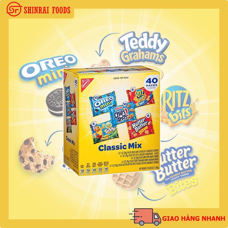 Thùng bánh 40 packs Classic mix Nabisco Mỹ- 5 loại | Shopee Việt Nam