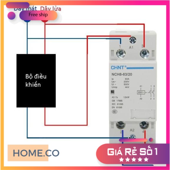 Khởi động từ 1 pha CHINT NCH8 63A/220V | Shopee Việt Nam