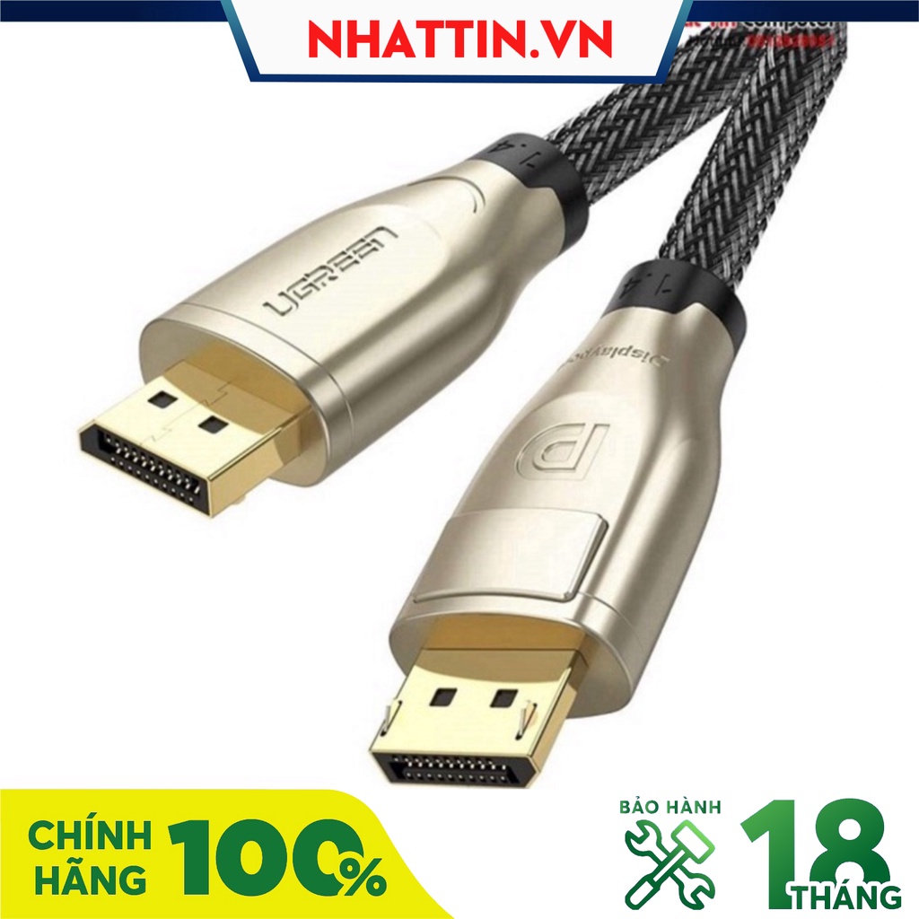 Cáp Displayport 1.4 dài 1m hỗ trợ 8K@60Hz chính hãng Ugreen 60842 cao ...