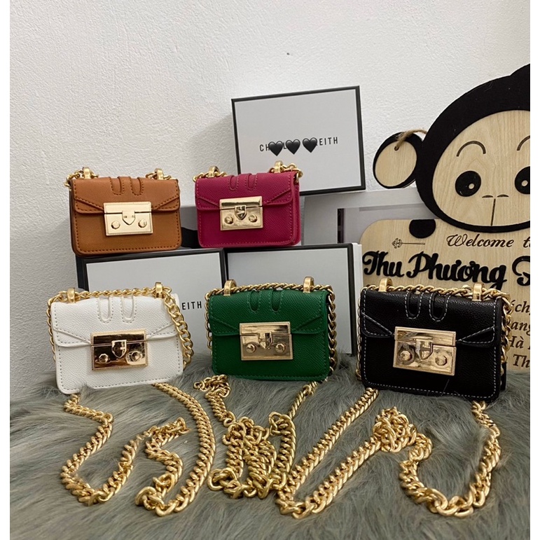 Túi mini đeo chéo Cnk hàng loại 1 xích đặc nặng tay fullbox (ảnh shop chụp) | Shopee Việt Nam