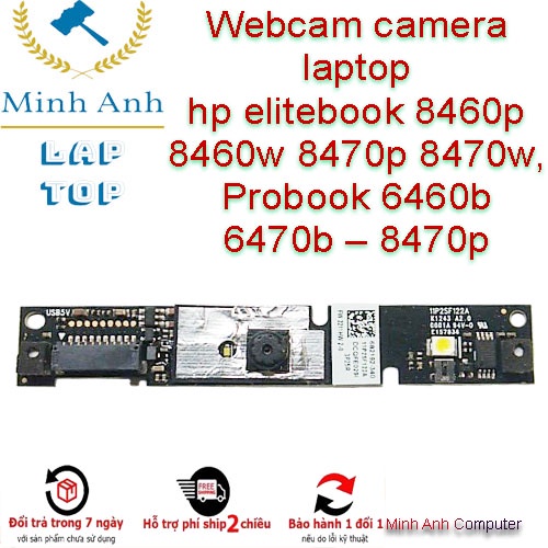 Webcam camera laptop hp elitebook 8460p 8460w 8470p 8470w, Probook 6460b 6470b – 8470p | Shopee ...