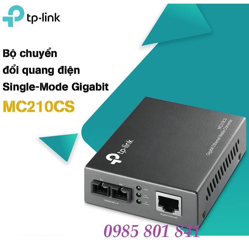 Bộ Chuyển Đổi Quang Điện Single Mode Gigabit TP-Link MC210CS. Hàng ...