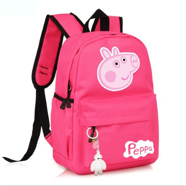 Cặp sách cho bé đi học hình Peppa Pig - tặng móc khoá Baymax | Shopee ...