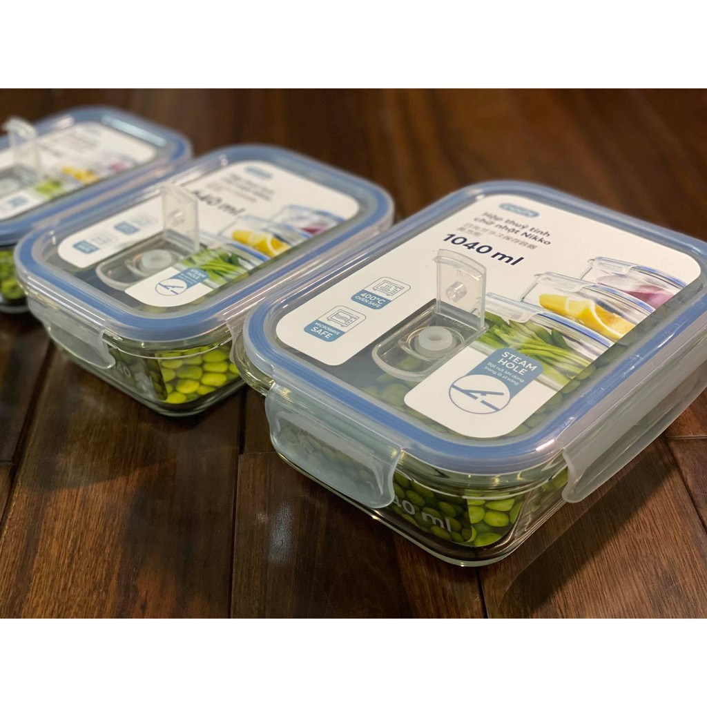 Combo 2 hộp thủy tinh chữ nhật inochi 640ml (tiêu chuẩn Nhật Bản ...