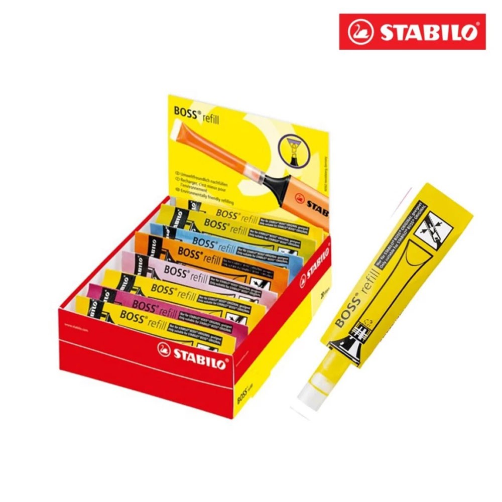 Hộp 10 ruột bút dạ quang STABILO BOSS refill HL70R/10 | Shopee Việt Nam