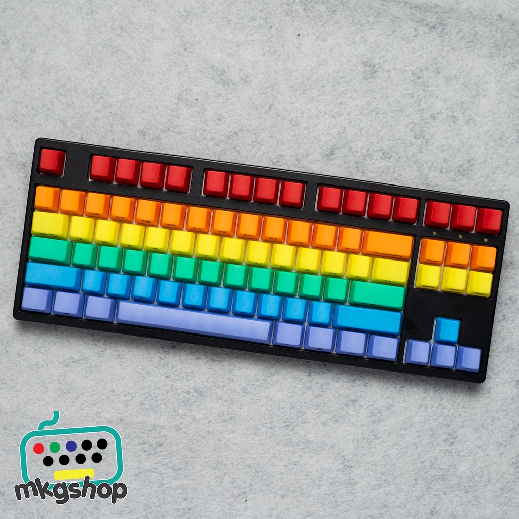 Keycap Rainbow nhựa PBT profile OEM in laser cạnh nút ninja | Shopee ...