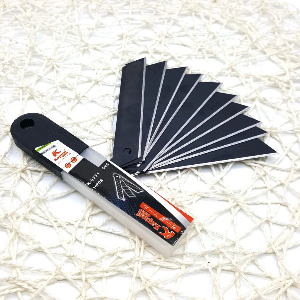 Hộp 10 lưỡi dao rọc giấy cao cấp Kapusi | Shopee Việt Nam