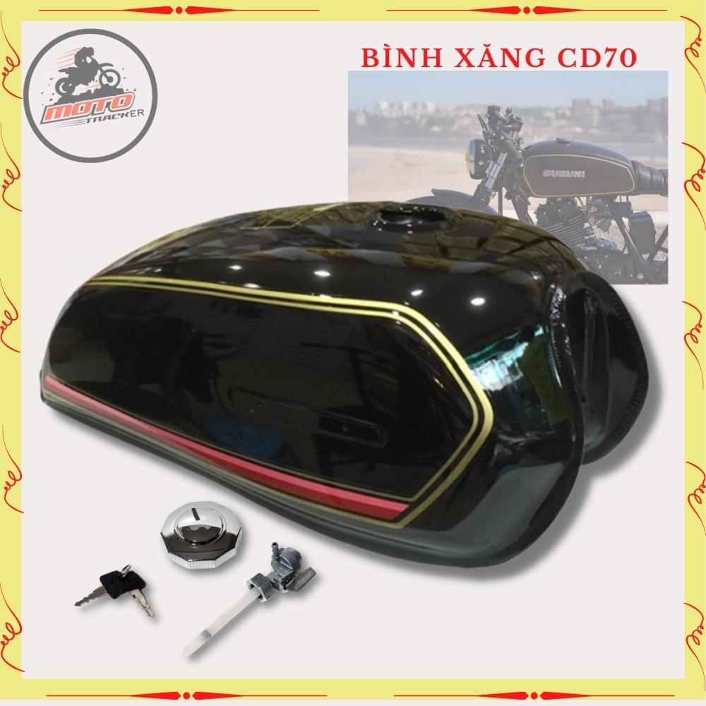 Bình xăng CD70 , thùng xăng lớn độ xe CD70/90 , 67, dung tích hơn 6 lít ...