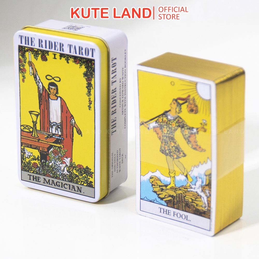 [Mạ Cạnh] Bộ Bài Rider Waite Tarot Hộp Thiếc Mạ Cạnh Vàng 78 Lá Tặng ...