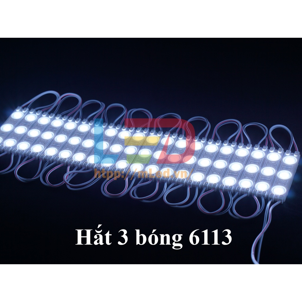 Led hắt 3 bóng 6113, 6011 chông nước, màu trắng , vàng, đỏ chống [vỉ 20 ...