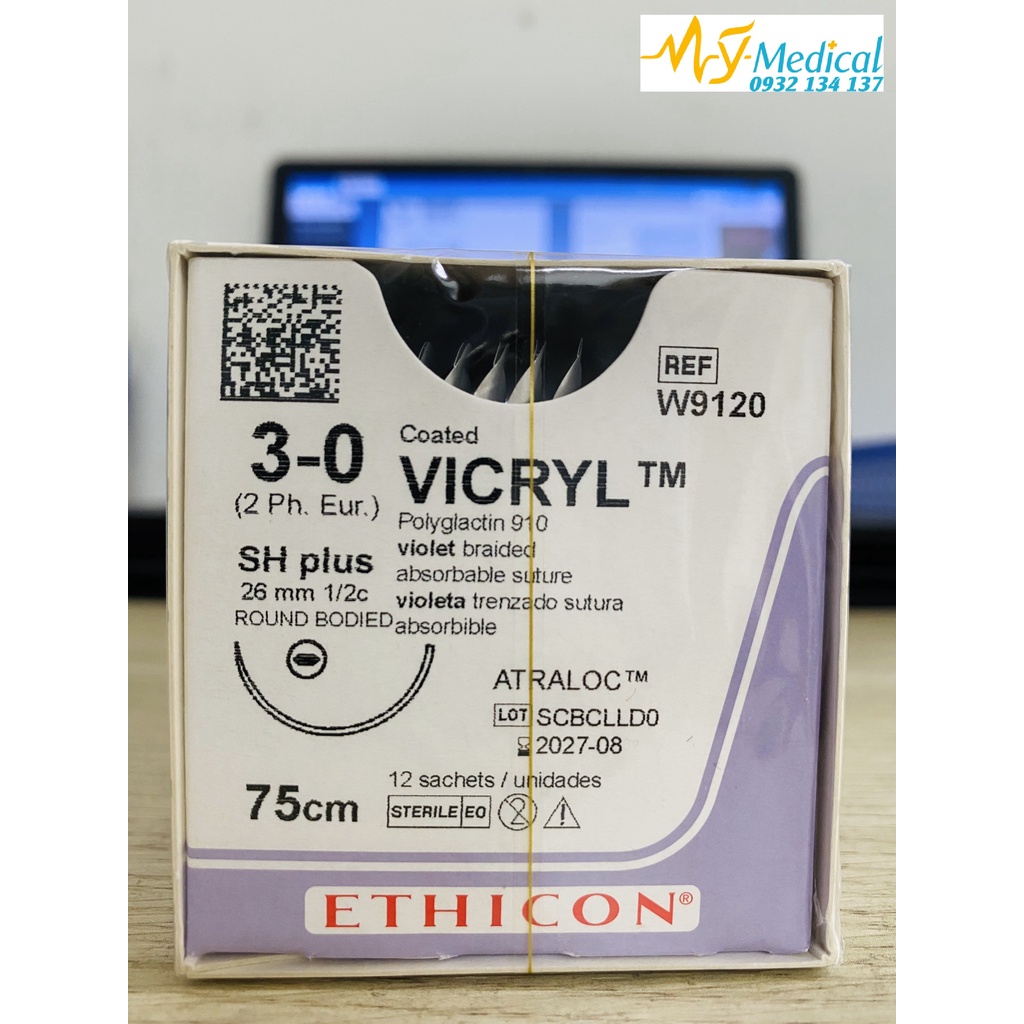 Chỉ Phẫu Thuật Vicryl 3/0 W9120 | Shopee Việt Nam