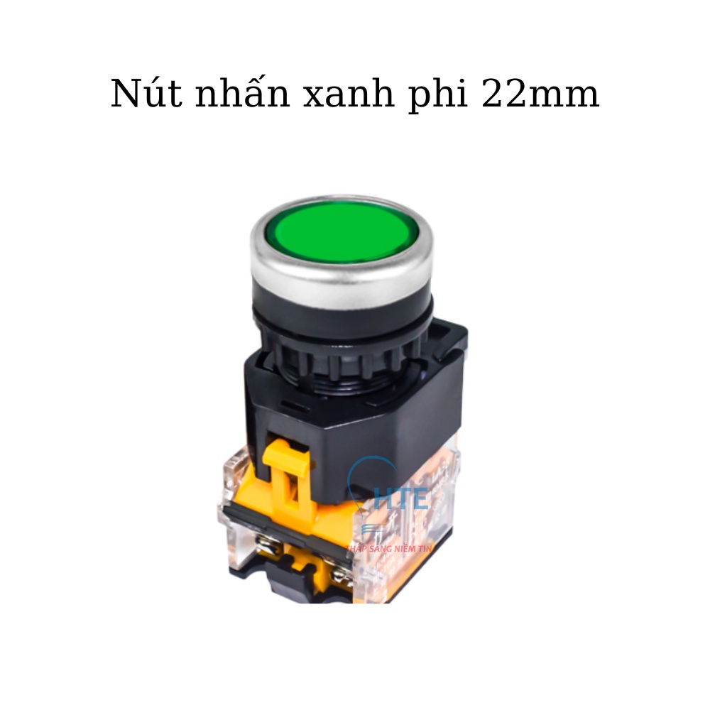 Nút Nhấn Nhả MÀU XANH LÁ LA38-11- 440V 10A - Nút reset Xanh, Nút Nhấn Màu Xanh (không đèn) phi ...