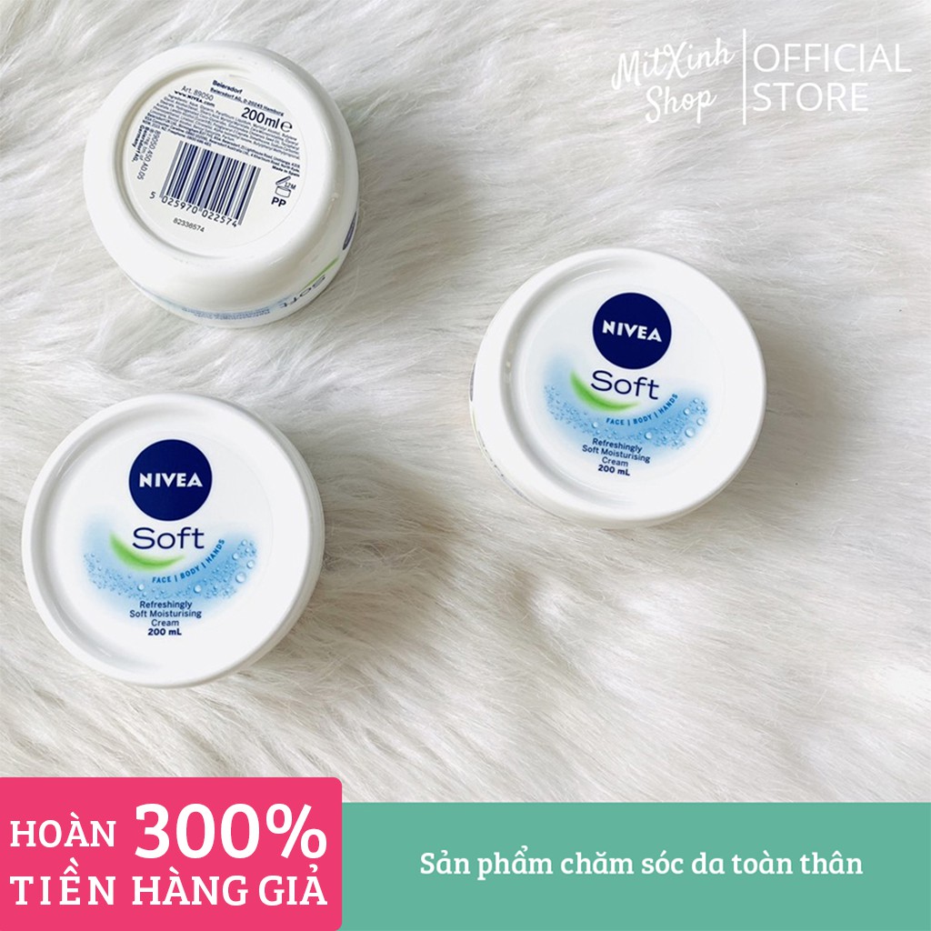 [CHÍNH HÃNG] Kem dưỡng ẩm Nivea Soft toàn thân 200ml | Shopee Việt Nam