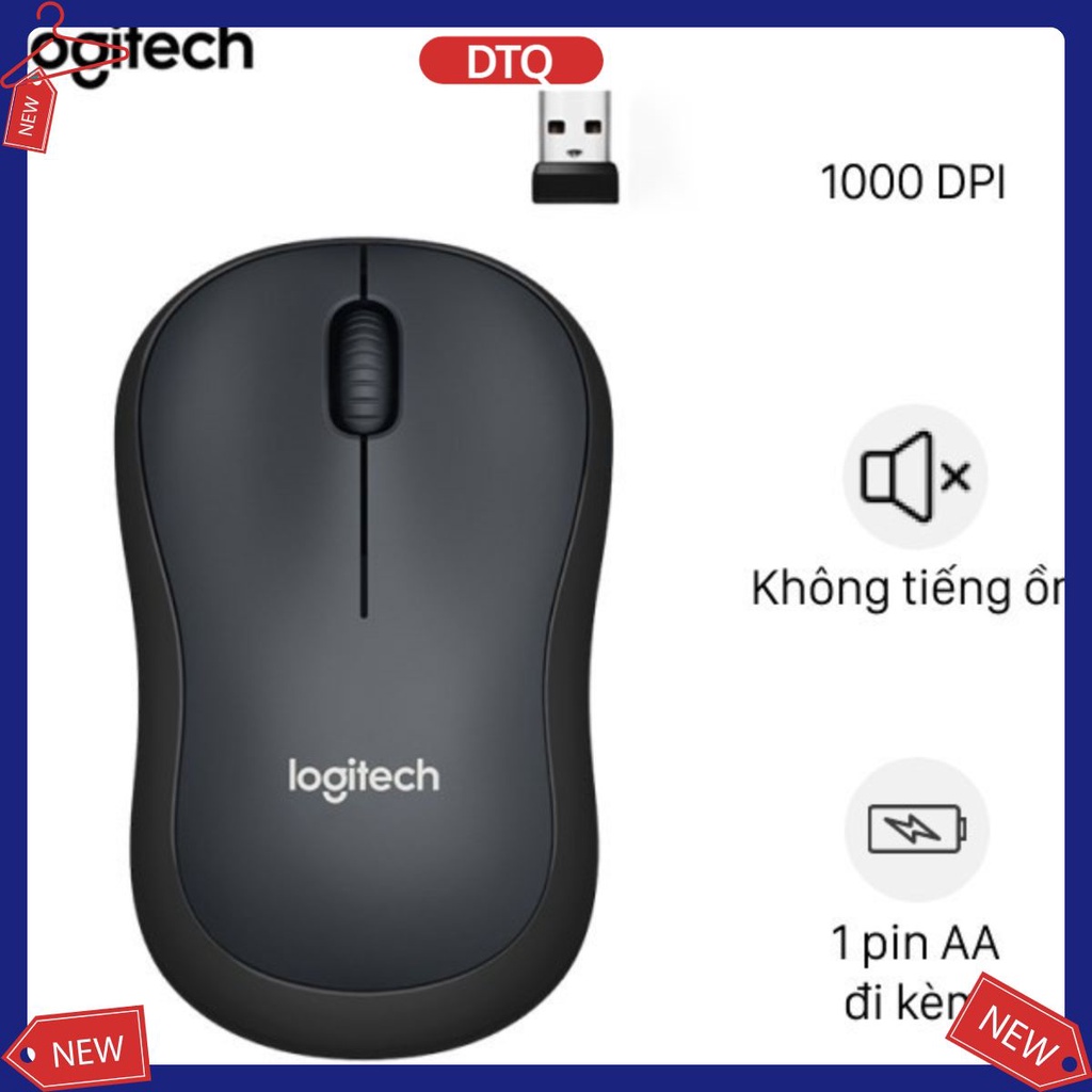Chuột không dây Logitech M220, chuột usb - tặng kèm bàn di chuột 2ly ...