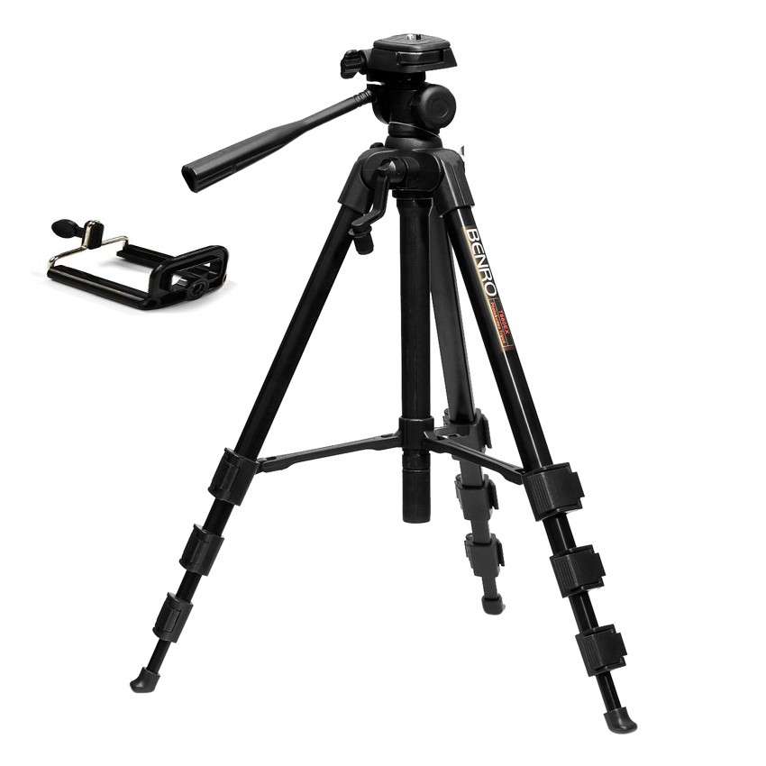 Chân máy ảnh Benro T660EX tặng kèm kẹp diện thoại | Shopee Việt Nam