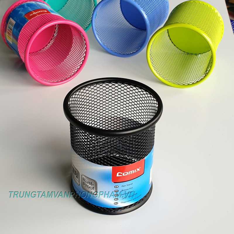 Khay cắm bút tròn - Cốc cắm bút kim loại Deli 9153 9172 / Comix 2259 ...