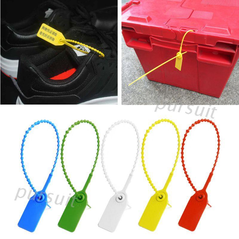 100pcs Disposable Plastic Pull-Tite Security Seals Signage Numbered ...