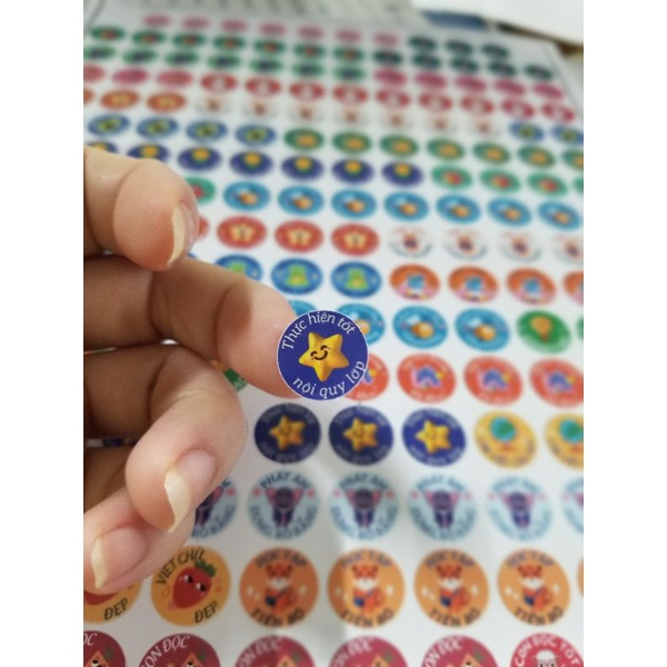 200 sticker khen con kích thước 1.5cm | Shopee Việt Nam