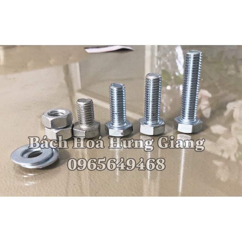 [Tặng ÊCu] Bulong M12x2mm,3mm,4mm,5mm,6mm Đầu Vặn Cờ Lê Tặng Kèm Êcu ...