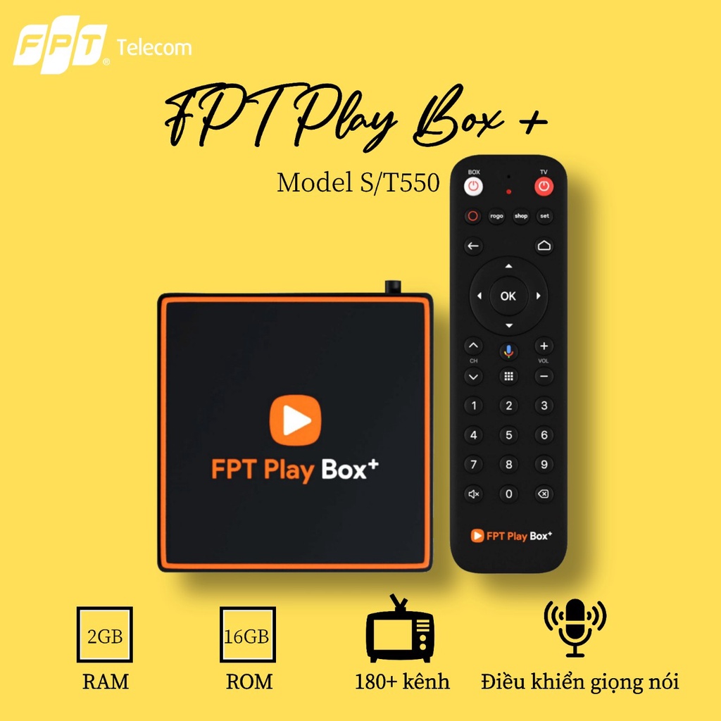 FPT PLAY BOX+ 2020 FPT TELECOM Mode 550 Android TV + 4K RAM 2GB Tích ...