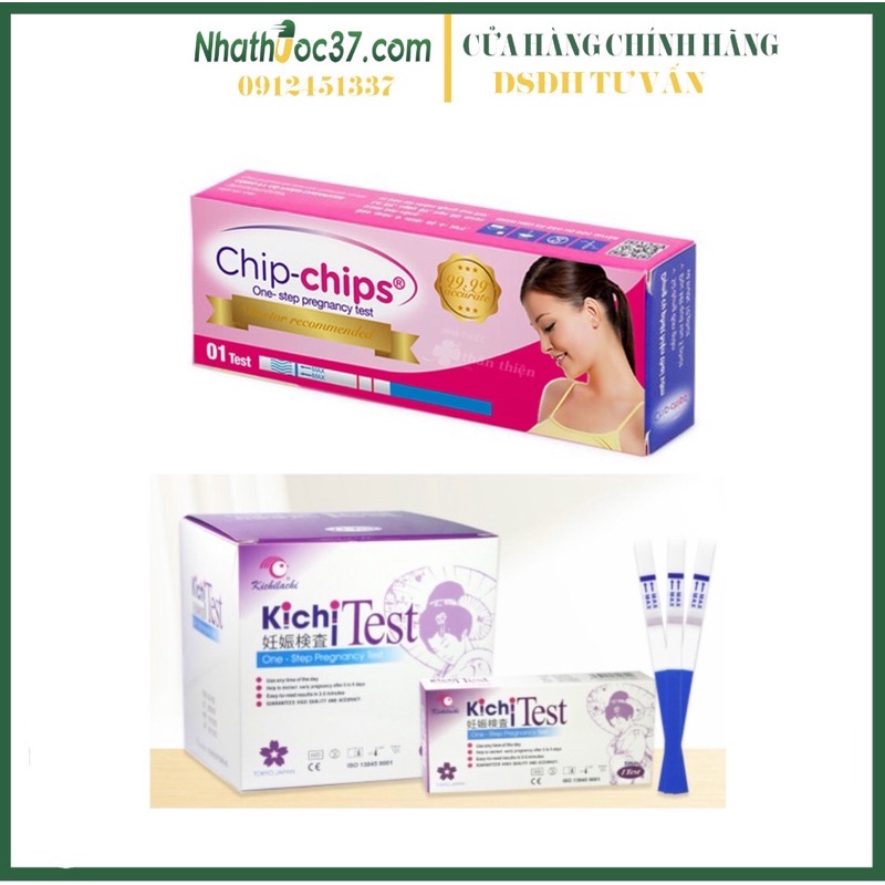 Que thử thai Chip-chips, que thử thai kichi test cho kết quả nhanh và ...