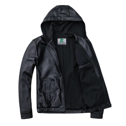 Áo khoác da Bonado nam lót dù phối nón thời rang AK88 - Đen | Shopee ...