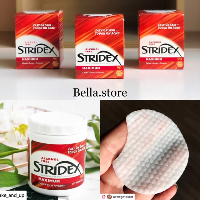 [BHA 2%] Miếng lau giảm mụn Stridex Maximum | Shopee Việt Nam