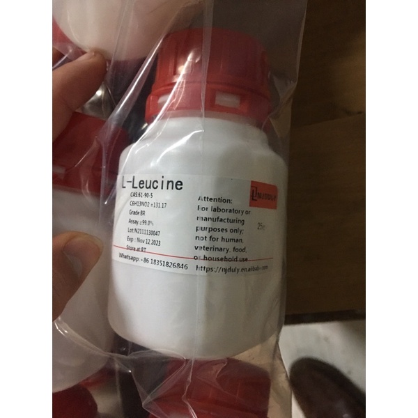 Hoá chất L-Leucine - CAS 61-90-5 - lọ 25g 99% | Shopee Việt Nam