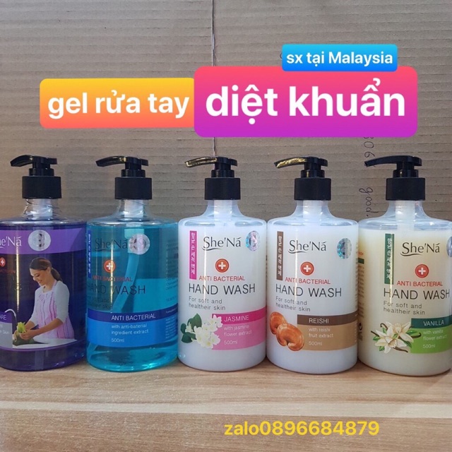 Nước rửa tay diệt khuẩn cao cấp Shena Malaysia 500ml | Shopee Việt Nam