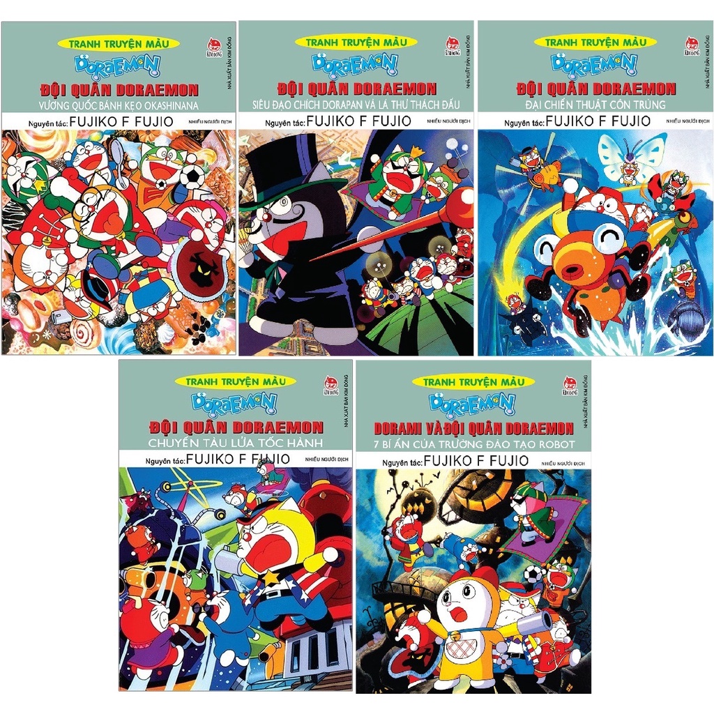 Sách - Doraemon tranh truyện màu - Đội quân Doraemon (5 quyển) | Shopee ...