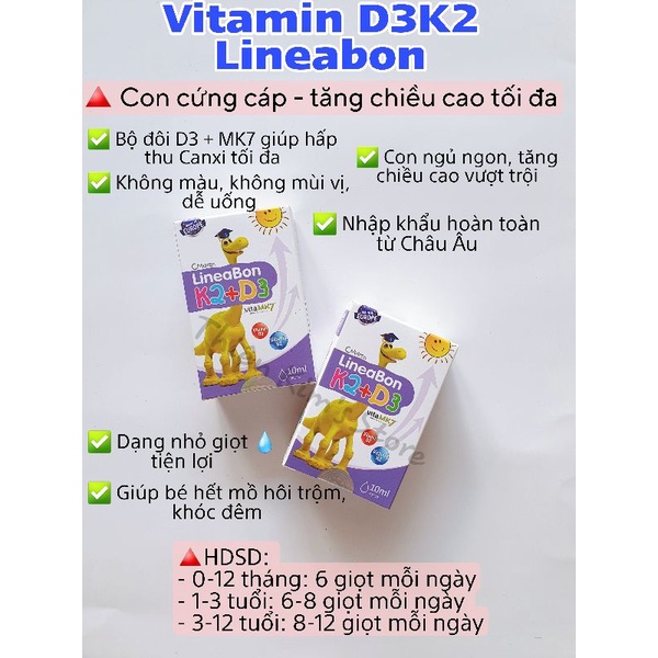 Vitamin D3K2 LINEABON | Shopee Việt Nam