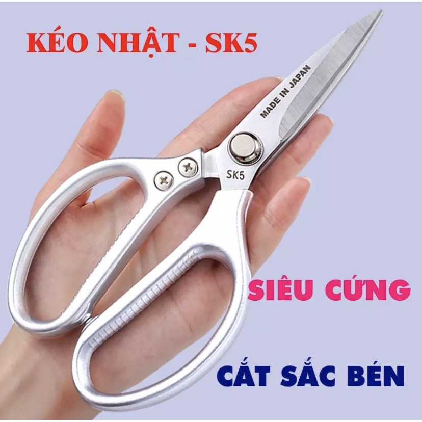 Kéo Cắt Đa Năng Hàng Nhật Cao Cấp Dùng Trong Nhà Bếp - Kéo INOX SK5 Cắt Siêu Bén Làm Bằng Hợp ...