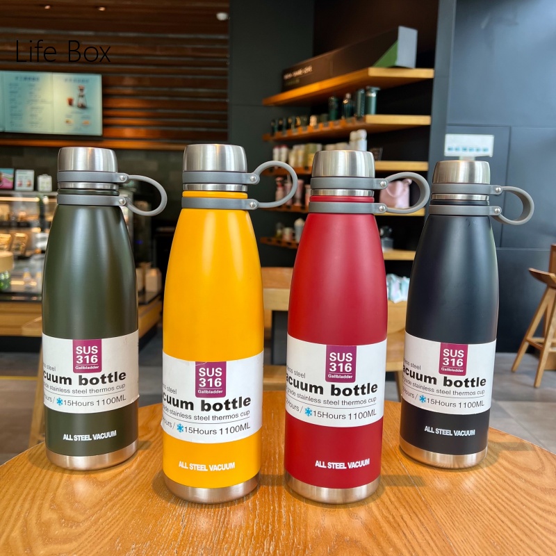 Bình Nước Giữ Nhiệt Bằng Thép Không Gỉ 316 650ml / 850ml / 1100ml Thiết Kế Nhỏ Gọn Tiện Dụng ...