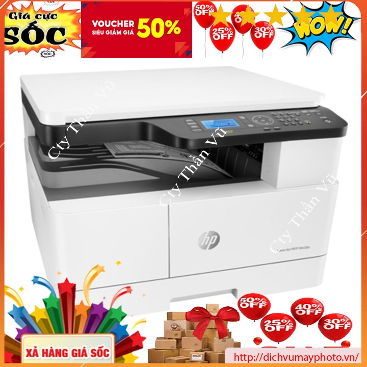 Máy in Laser đen trắng khổ A3 HP LaserJet MFP M438n Printer đa năng có ...