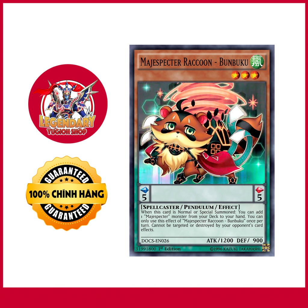 [Thẻ Bài Yugioh Chính Hãng] Majespecter Raccoon - Bunbuku | Shopee Việt Nam
